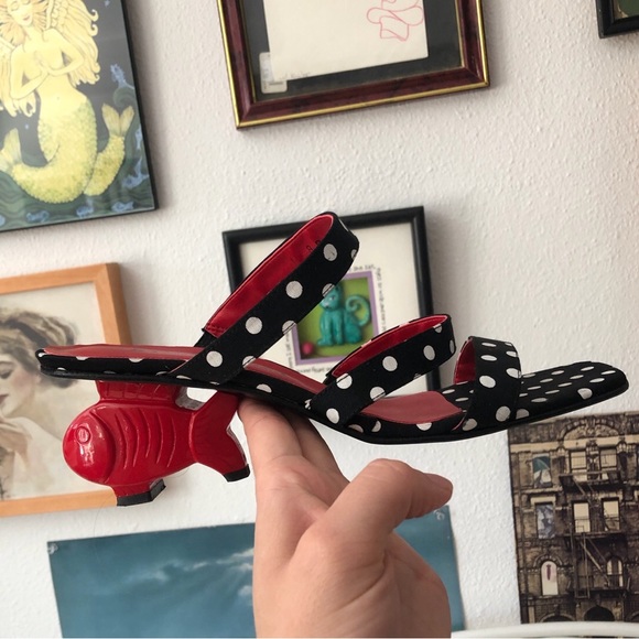 Ramon Tenza | Shoes | Rare Ramon Tenza 200s Polka Dot Wred Fish Heel ...